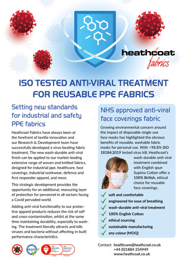 Breakthrough in Anti-Viral Protection | Heathcoat Fabrics